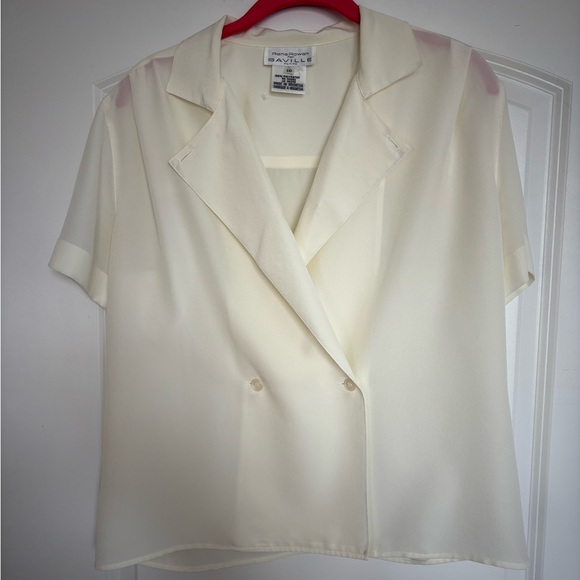 Rena Rowan | Tops | Vtg Rena Rowan Cream Blouse | Poshmark